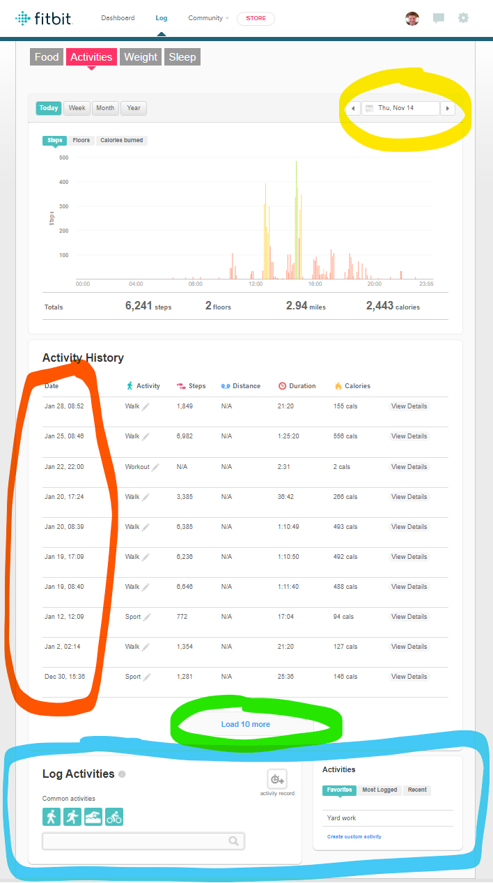 Able to filter specific activity history in the Fi... - Page 4 - Fitbit ...