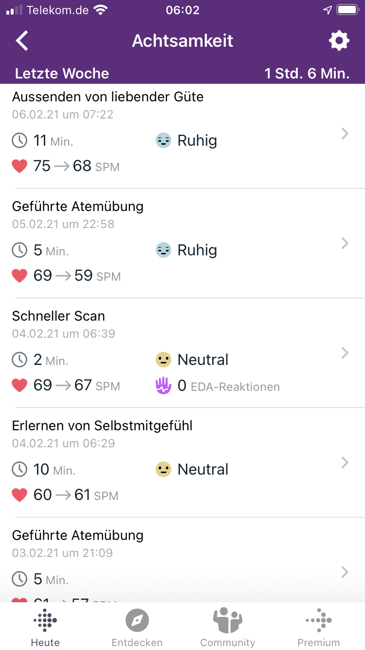 EDA Scan: keine Ergebnisse bei geführten Übungen - Fitbit Community