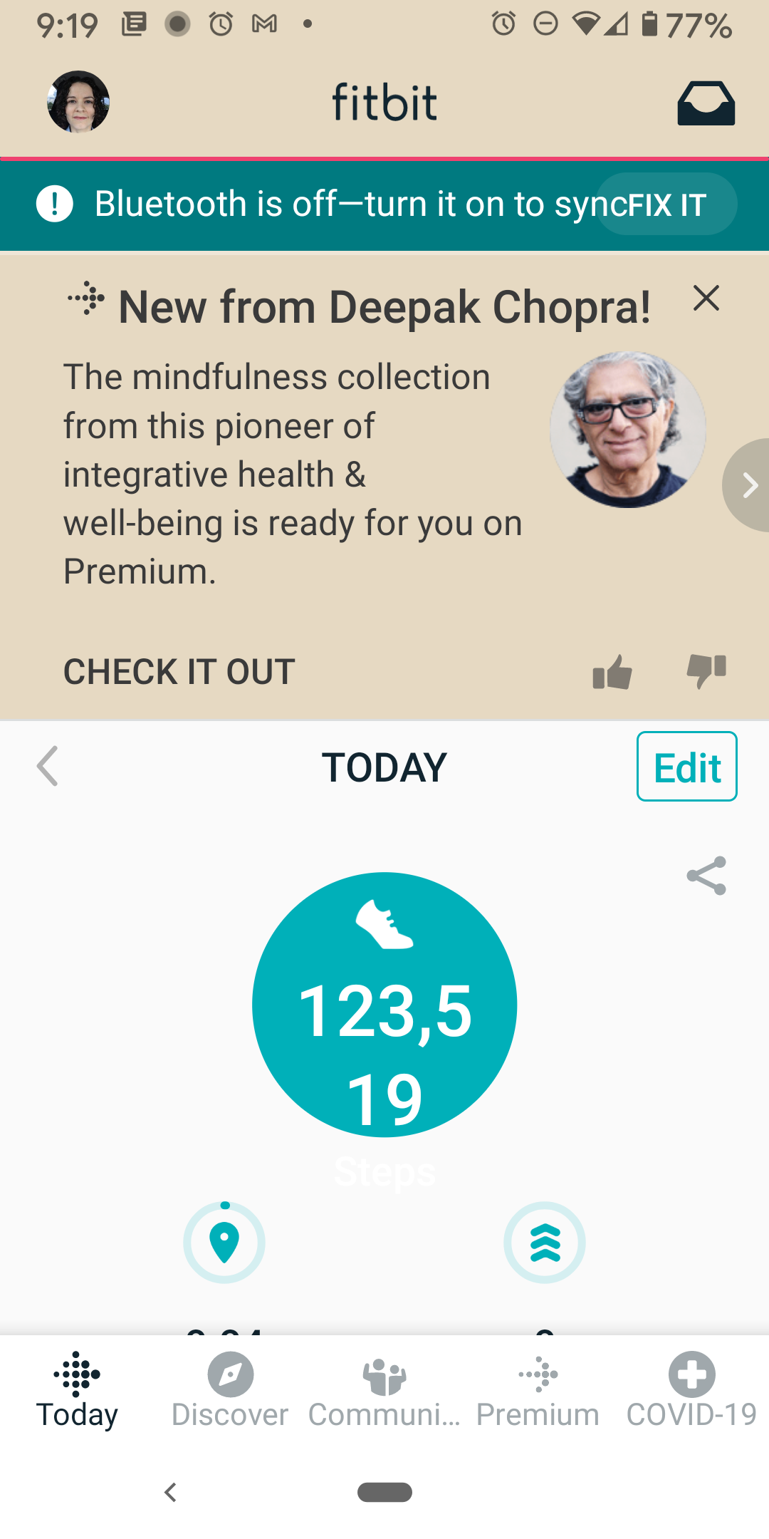 Wrong, very high step count first thing in morning... - Fitbit Community