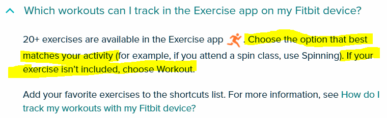 Exercise Shortcuts Fitbit Community