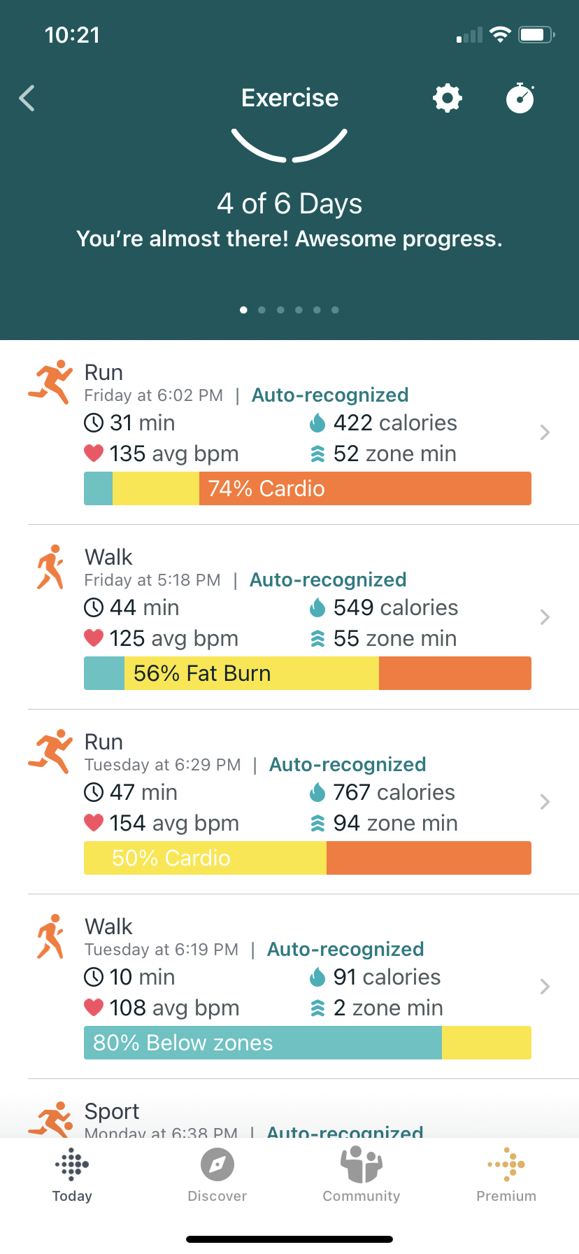 Sense only auto-recognizing exercise - Fitbit Community