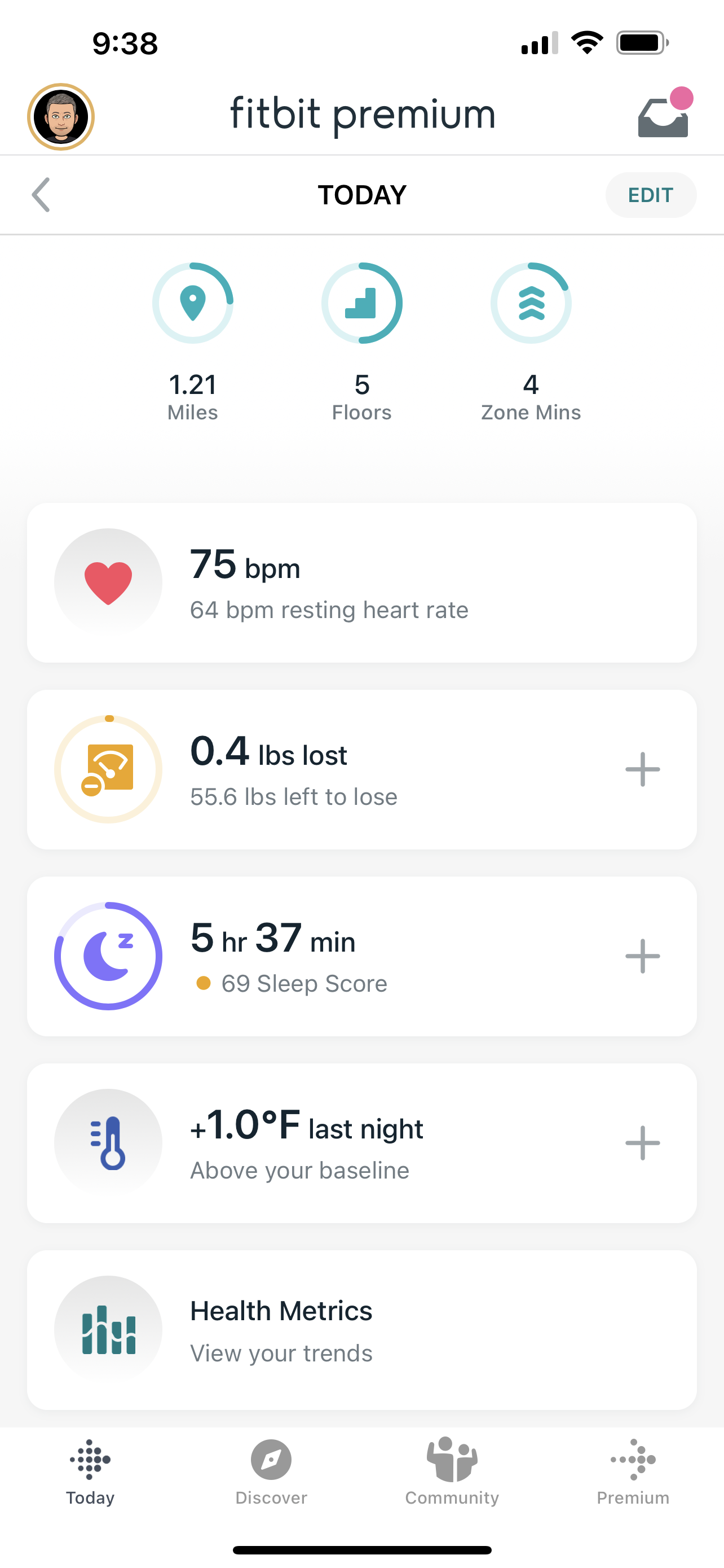 Weight on today screen - Fitbit Community