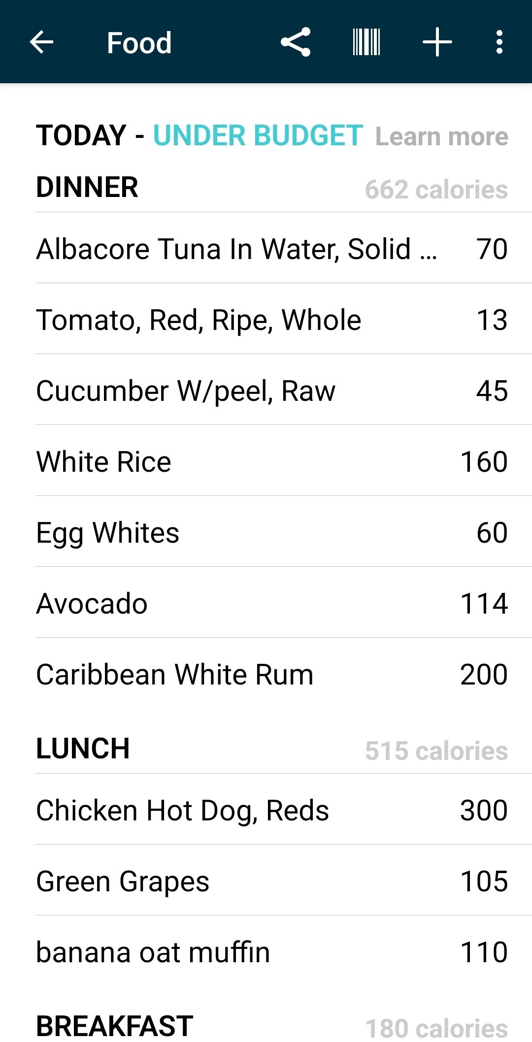 Solved: Food log inaccurate - Fitbit Community