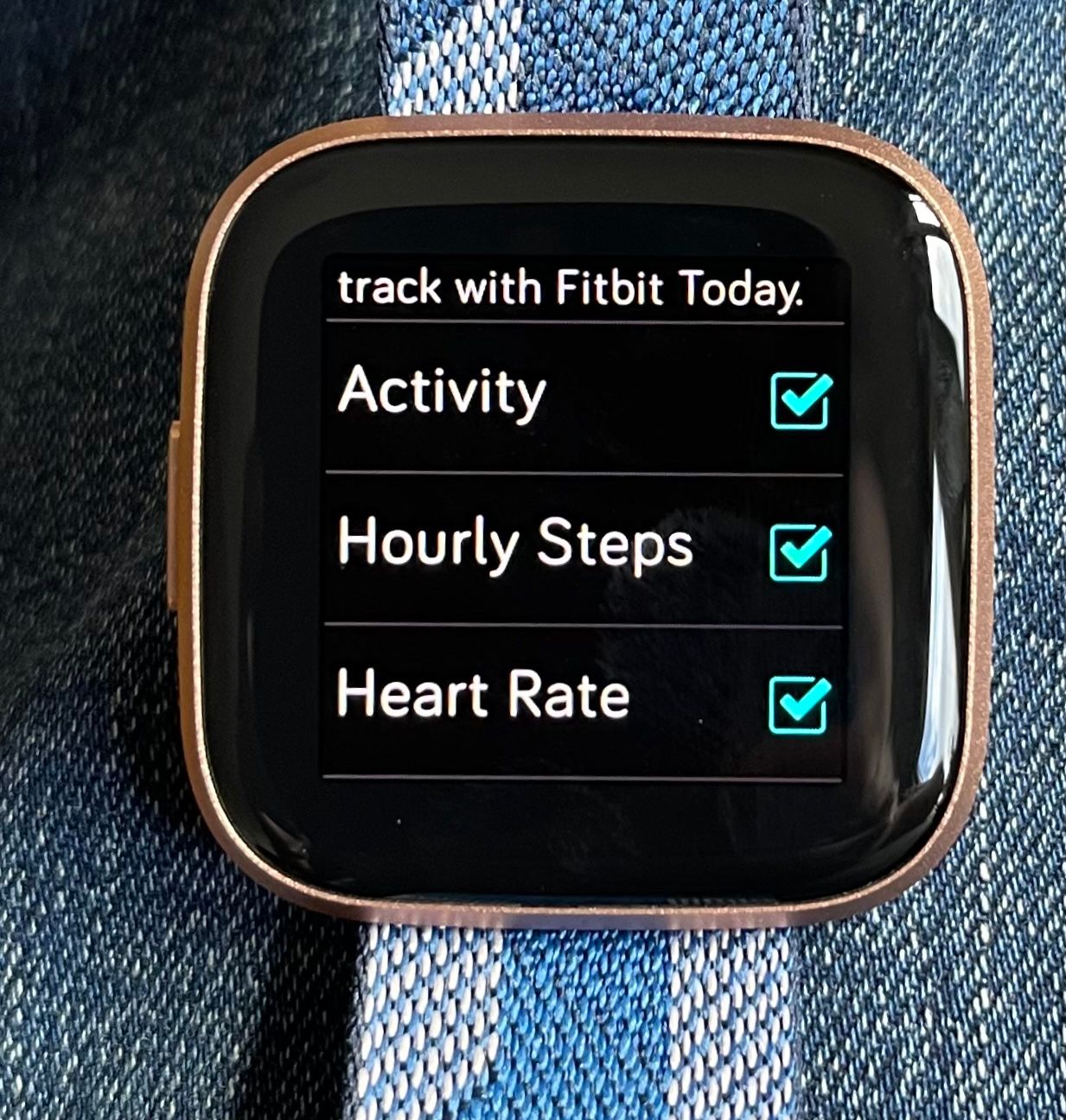 Solved: I’ve only got 3 stats available in settings on Ver... - Fitbit ...