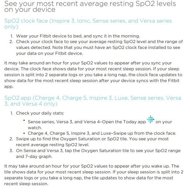Solved: Can someone post a graph of the SPO2 results using... - Fitbit ...